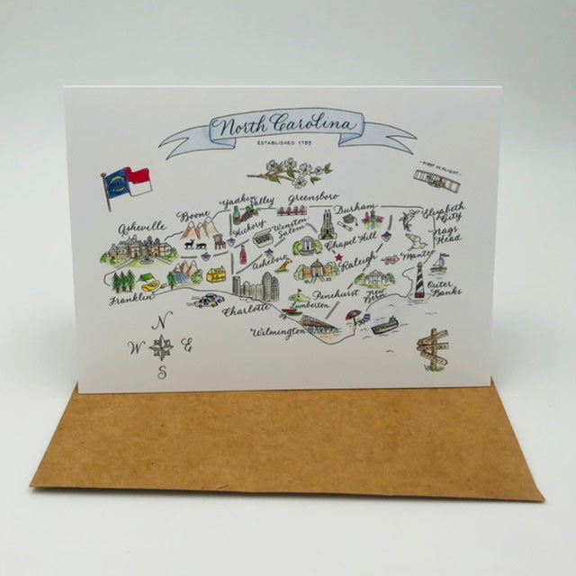 North Carolina Map Card – CLT Find